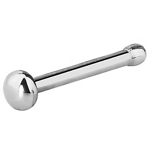 Forbidden Body Jewelry 20g Surgical Steel Basic Straight Nose Stud with Flat Steel Button End