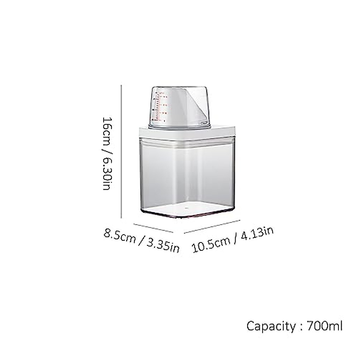 Laundry Detergent Container, Laundry Powder Container Dispenser, Clear Laundry Powder Bin, Scent Beads Washing Powder Bottle Clear Container, Large Capacity Laundry Box for Laundry Room