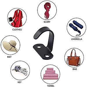 Ulifestar Black Stainless Steel Ceiling Hook, Cup Hooks Closet Ceiling Mounted Hooks for Hanging Plants,Bird Feeders,Wind Chimes,Lanterns,Decoration Lights,10 Pack