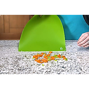 FUNCTIONAIRE Funnel-Board Kit – 4 Cutting Boards That Convert to a Funnel or Scoop. Includes EZ Mount Storage Holder That mounts Inside Cabinet Doors (no Screws Required). Watch Demo Video.
