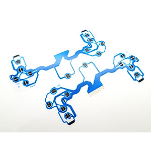 LeHang 2X Conductive Film Keypad Flex Cable Buttons Ribbon PCB Circuit Board Replacement Compatible with Sony Play Station 4 PS4 Dualshock 4 Pro Slim Controller (JDS-001/011) Blue