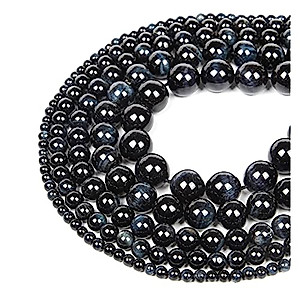 YU Natural Stone Beads Navy Tiger Eye Stone Loose Beads for Jewelry Making Needlework DIY Bracelet Strand 4-12 MM T715 (Color : H7202, Item Diameter : 4mm About 92 pcs)