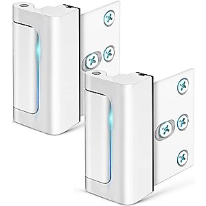 Home Security Door Lock, Childproof Reinforcement Lock with 3" Stop 4 Screws Withstand 800 lbs for Inward Swinging Door, Upgrade Night to Defend Your