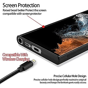 KANGHAR Case Compatible with Galaxy S23 Ultra 5G,Black Leopard Design,Tire Texture Non-Slip +Shockproof Rugged TPU Protective Case for Samsung Galaxy S23 Ultra 5G Leopard Pattern