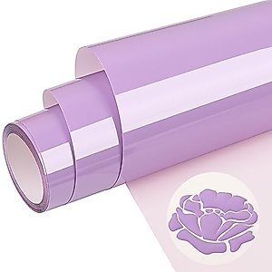WRAPXPERT Puff HTV Vinyl - Purple Puff Vinyl Heat Transfer 3D,Puff Print Vinly for Tshirts,Clothing,Light Purple Iron on Vinyl 10" x5ft,Easy to Cut&Weed&Press