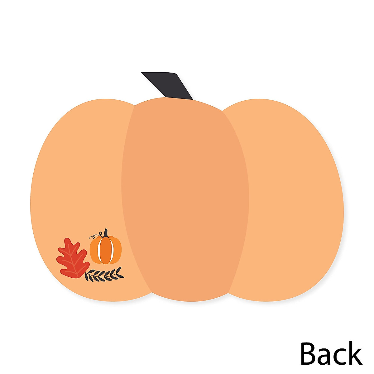 Big Dot of Happiness Fall Pumpkin - Thanksgiving Thank You Cards - Halloween Thank You Cards - Pumpkin Cutouts Cards - Pumpkin Thank You Cards- Thank You Cards with Envelopes - Set of 12