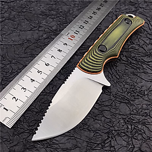 Generies Brands Outdoor Hunt Hidden Canyon Hunter EDC Fixed Blade Knife 2.79" 8Cr13Mov Drop Point, G10 Handles, Kydex Sheath,Gift For Men (G10 Handle)