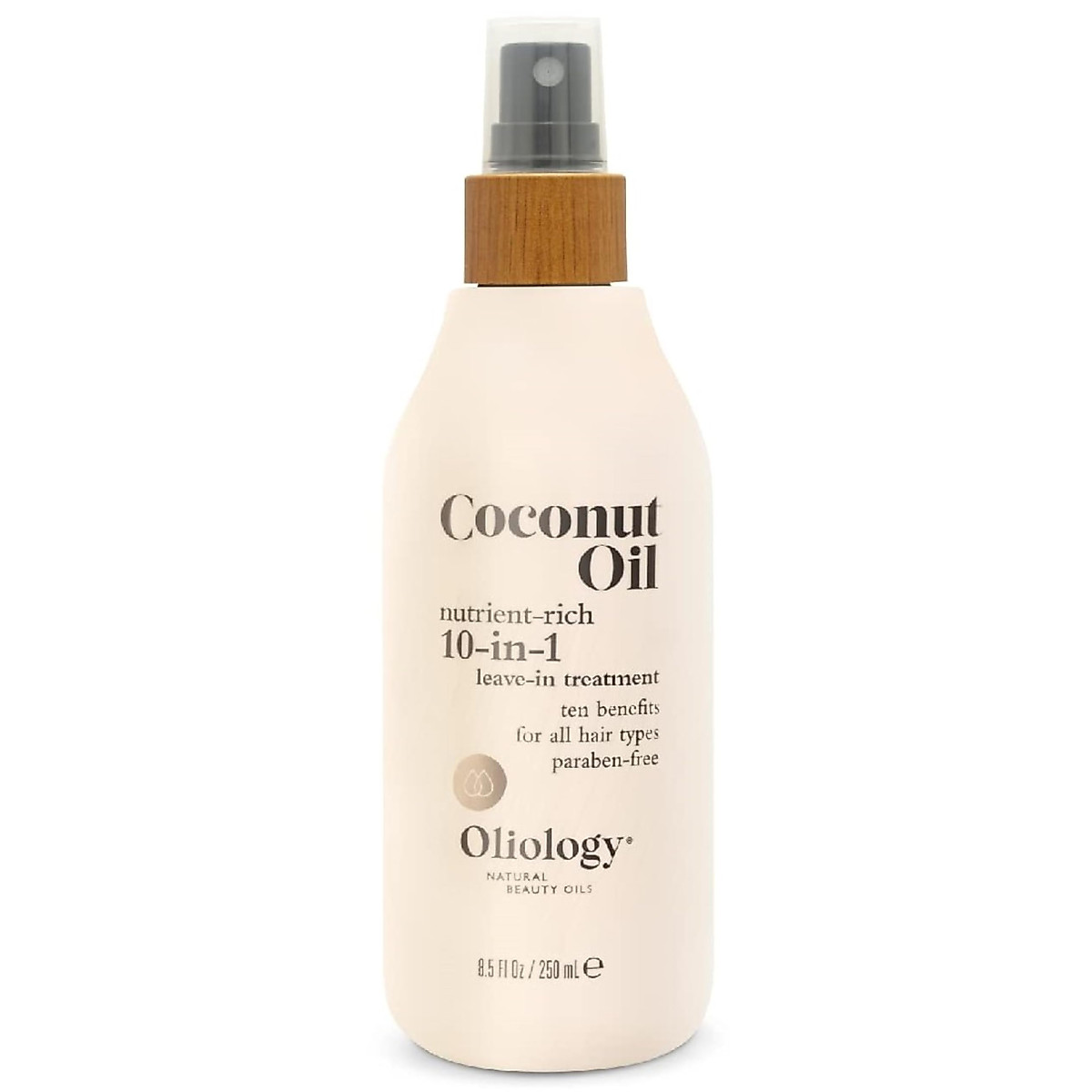 Oliology Coconut Oil 10-in-1 Multipurpose Spray - Leave in Treatment for All Hair Types | Detangles, Controls Frizz, Hydrates & Moisturizes | Made in USA, Cruelty Free & Paraben Free (8.5 oz)