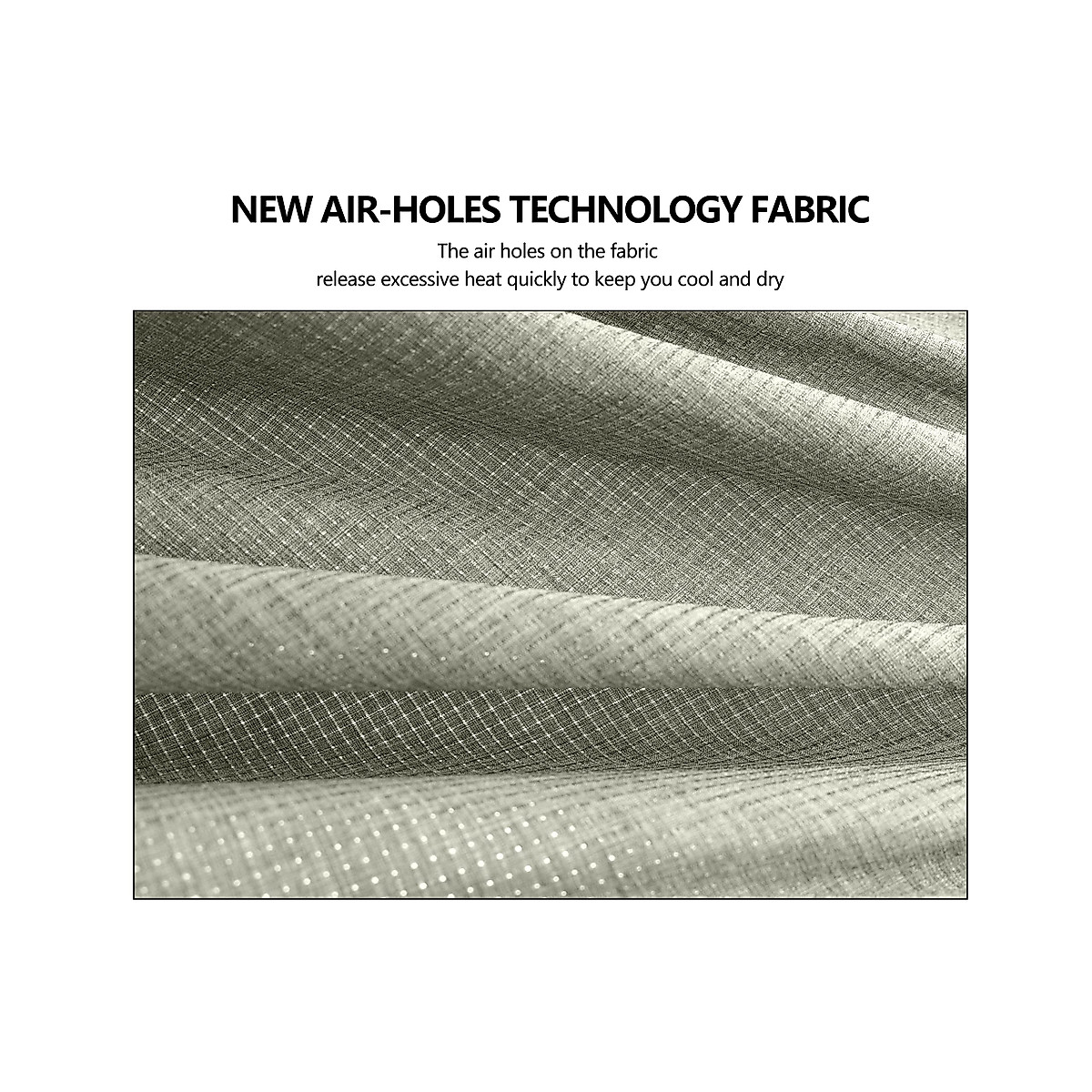 Little Donkey Andy Men's Quick Dry Hiking Shirt, Lightweight Long Sleeve Travel Shirt, Air-Holes Tech Laurel Oak Heather XXXL