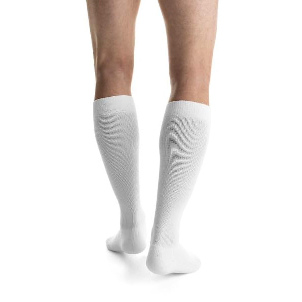 JOBST ActiveWear 20-30mmHg Compression Socks Knee High, Closed Toe, Cool White, Large