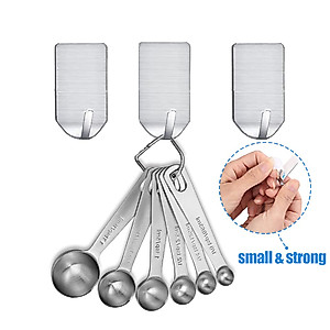 FOTYRIG Adhesive Hat Hooks for Wall Baseball Caps Rack Hangers 304 Stainless Steel Waterproof Stick on Hooks Strong & Durable (Max Load up to 4Lbs)-20 Packs