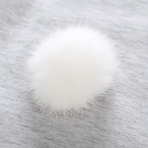 DUBASAM Newborn Infant Baby Girl Boy Bunny Hooded Romper Cartoon 3D Rabbit Hoodie Halloween Easter Outfit (Light Gray, 0-3 Months)