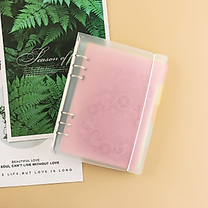 BAOFALI 10PCS A5 Size Dividers for 6 Ring Binder,with Reinforced Edge and 10 Tabs,Paper Index Divider Category Page Tab Indexing Cards Die and Stamp Storage Folder