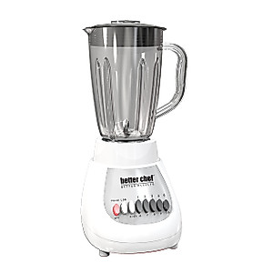 Better Chef Classic 10-speed Blender | 5-cup | Glass Jar (White)