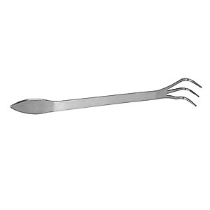 Bonsai Rake 3-Prong Stainless Steel Root Rake Loosen Soil Bonsai Tree Toool with Ergonomic Handle Bonsai Rake for Gardening Plants