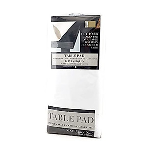 Felt Back Vinyl Table Pad Size 52" x 90" Cut to Fit