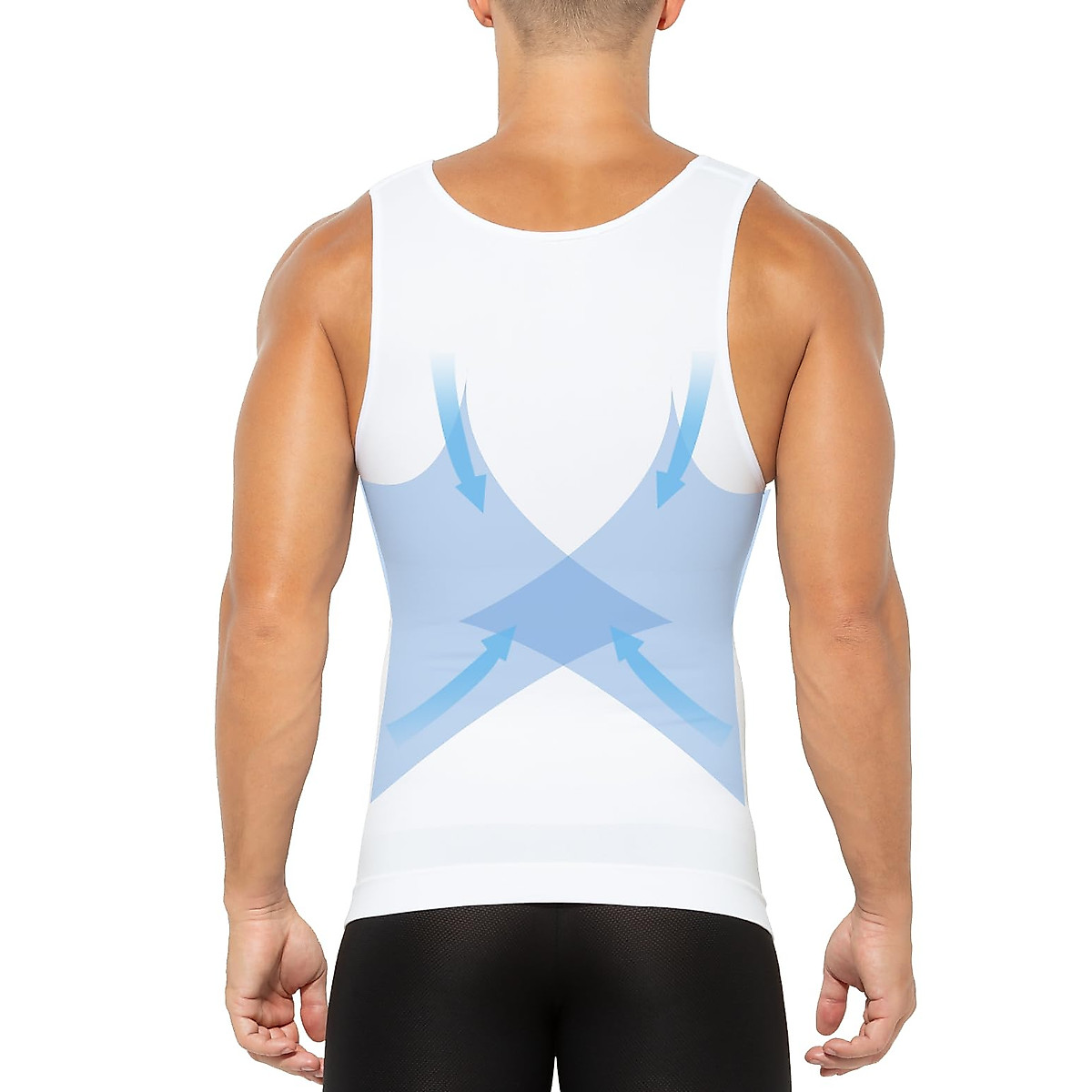 Arjen Kroos Men's Compression Shirt Slimming Body Shaper Tank Top Undershirts Tummy Shapewear