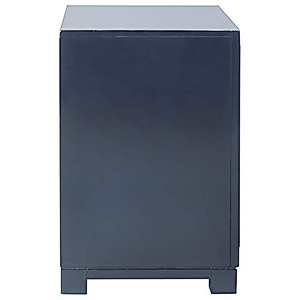 Safavieh Home Collection Raina Navy 3-Drawer Greek Key Nightstand