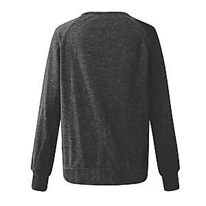 Womens Hoodies Womens Halloween Crewneck Long Sleeve Sweatshirts Pullover Funny Witch Ghost Graphic Shirts Loose Fashion Halloween Costume Women（A-Dark Gray XX-Large）