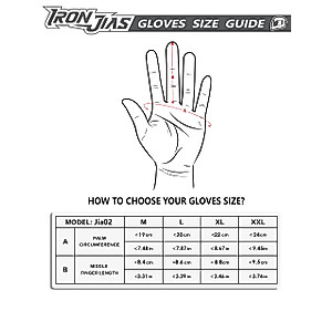 IRON JIA'S Motorcycle Gloves for Men and Women - Motorbike Powersports Racing Gloves with Hard Knuckle Touchscreen for BMX ATV MTB Riding (Black XL)