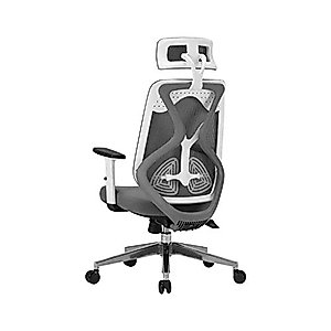 FKSDHDG Comfortable Office Chair Back Ergonomic Chair Swivel Office Chair with Head Support Adjustable Arms (Color : OneColor)