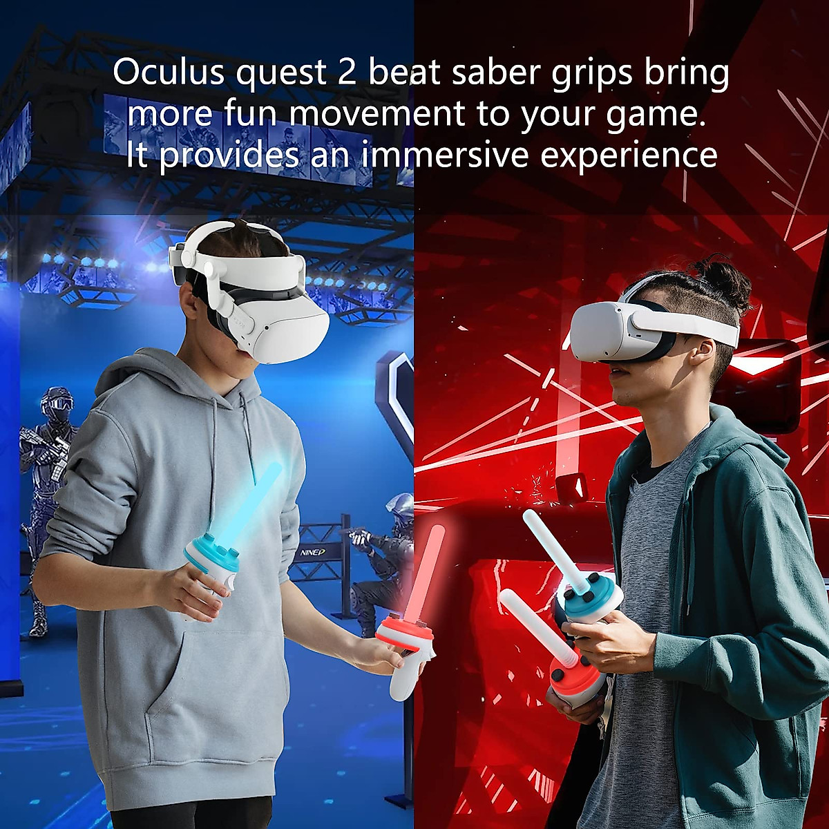 General Fantasy Beat Saber VR Quest 2 Accessories, VR Quest 2 Sword Grip, Beat Saber Game Accessories for VR Quest 2 Enhanced Beat Saber Gaming Experience