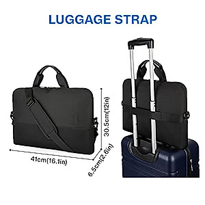 BAGSMART Laptop Bag, 15.6 Inch Laptop Case,Slim Computer Bag for Men Women,15 Inch Water-Repellent Messenger Shoulder Bag,Office Bag Work Bag,Laptop Briefcase for Business Office Travel,Black