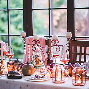 Christmas Ornaments Crystal Tree Decorations, 30Pcs Acrylic Clear Hanging Crystals for Centerpieces Teardrop Chandelier Garland Beads for Xmas Wedding Party home Decor