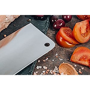 Irb Jones Profession Butcher Knife - Stainless Steel Chopper used at Home or Restaurant, Sharp Meat Cleaver used by Chef's