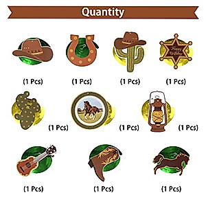 10PCS Western Cowboy Party Swirls Streamers - Western Theme Birthday Hanging Swirls, Western Cowboy Theme Party Decoration Photography Backdrop