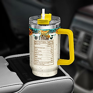 99OWL Modern Day Handle Cups Be Butterfly Mommy To Funny Simple Cup Women Mothers Print For, Mom Gifts, Tumbler 40 Oz With Handle Lid And Straw, Mom Gemstone Sunflower Leopard