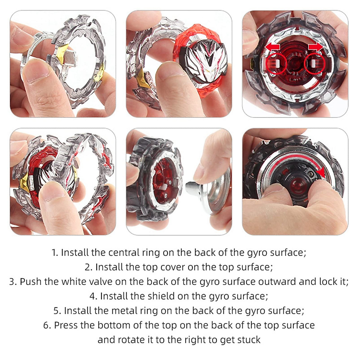 Bey Burst Starter B-195 Prominence Valkyrie Over Atomic'-0 Booster Superking Battling Toys Gaming Tops Gyro Spinning Brust Toy (B-195)