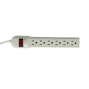 CablesAndKits Surge Protector Power Strip with (6) 15A Outlets and 3ft Cord