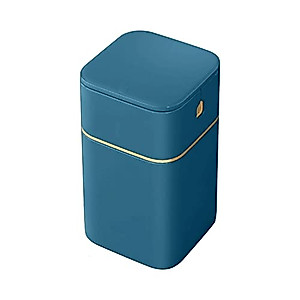 CXDTBH Trash Can Nordic Style Seal Press for Kitchen Bathroom Office Storage Bucket Dustbins Accessories with Lid Garbage (Color : E, Size : 22.5 * 22.5 * 33cm)