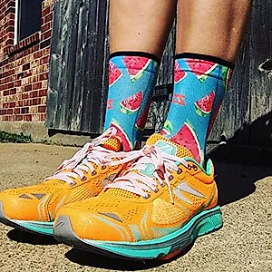 Zensah Limited Edition Running Socks – Anti-Blister Comfortable Mini-Crew Sport Socks, Moisture Wicking (Medium, Topography)