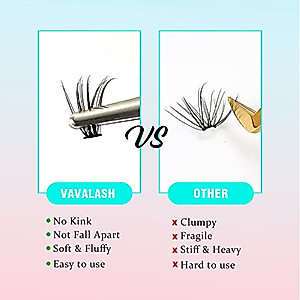 VAVALASH Cluster Lashes 30D+40D-0.07-D-10-16MIX DIY Faux Mink Silk Lash Clusters for Full Eyelash Extensions at Home (30D+40D-0.07-D-10-16mm Mix)