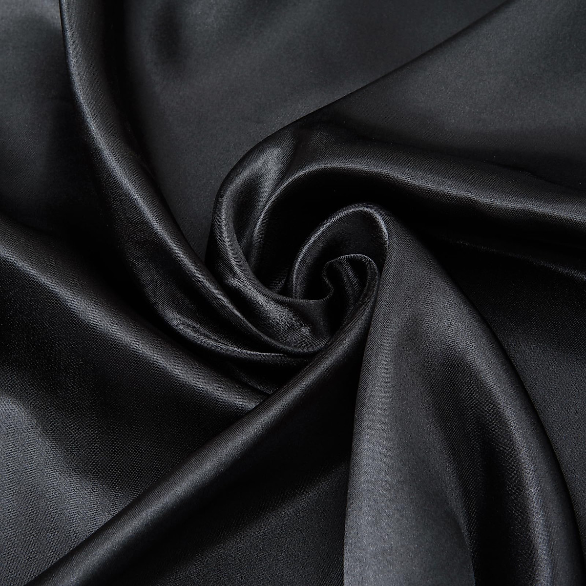 Charmeuse Satin Fabric by The Yard, 60" Wide Black Bridal Satin Fabric, Soft Silky Satin Fabric Charmeuse Cloth Fabric for Bridal Dress, Apparel, Wedding Decorations, DIY Crafts, Sewing(5.4 Yard)