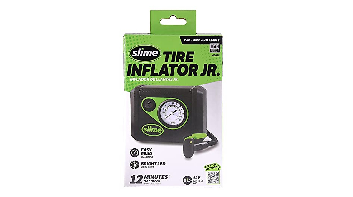Slime 40059 Tire Inflator, Junior, Compact, Powerful, Portable Car Air ...