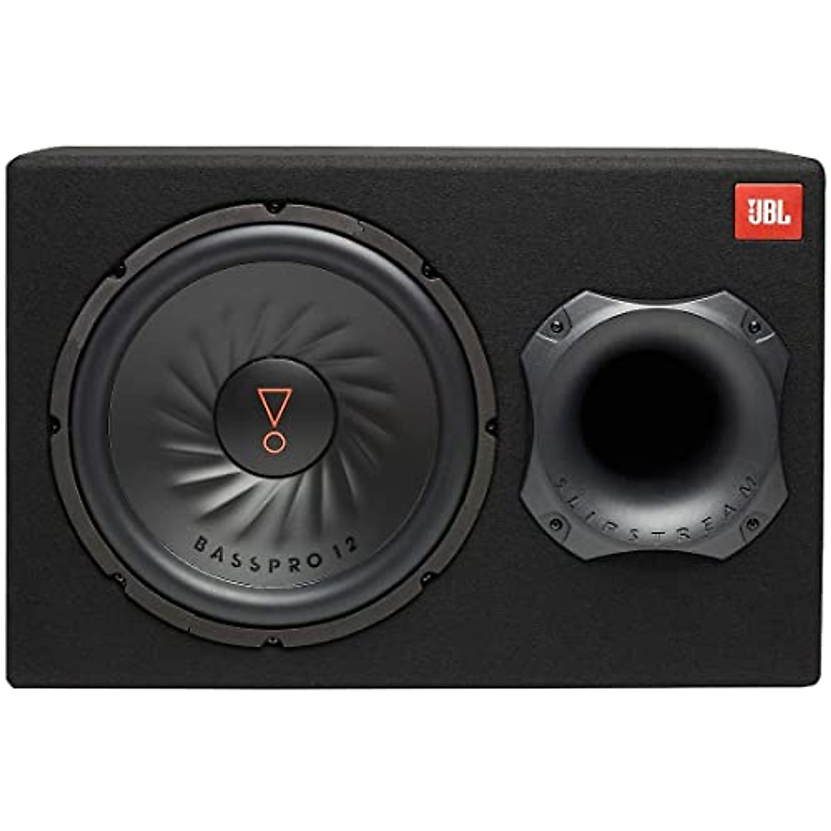 JBL SUBBP12AM - 450 Watts (150W RMS) 12” Amplified 12 in. Ported Subwoofer with Sub Level Control and Distortion Free Bass with Gravity Magnet Phone Holder Bundle