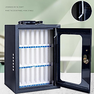 DJFOG Phone Storage Cabinet School Mobile Phone Safe Deposit Box Metal Durable Mobile Phone Storage Box Mobile Phone Storage Cabinet with Lock,Black,36bits