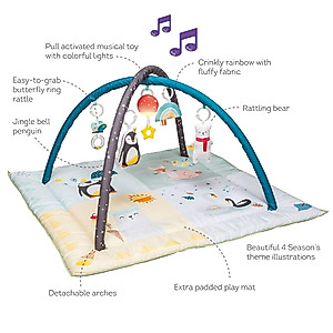 Taf Toys North Pole 4 Seasons Baby Play Mat and Infant Activity Gym with Music & Light. Thickly Padded Developmental Playmat, for Newborns and up. Designed to Encourage Baby’s Senses Development