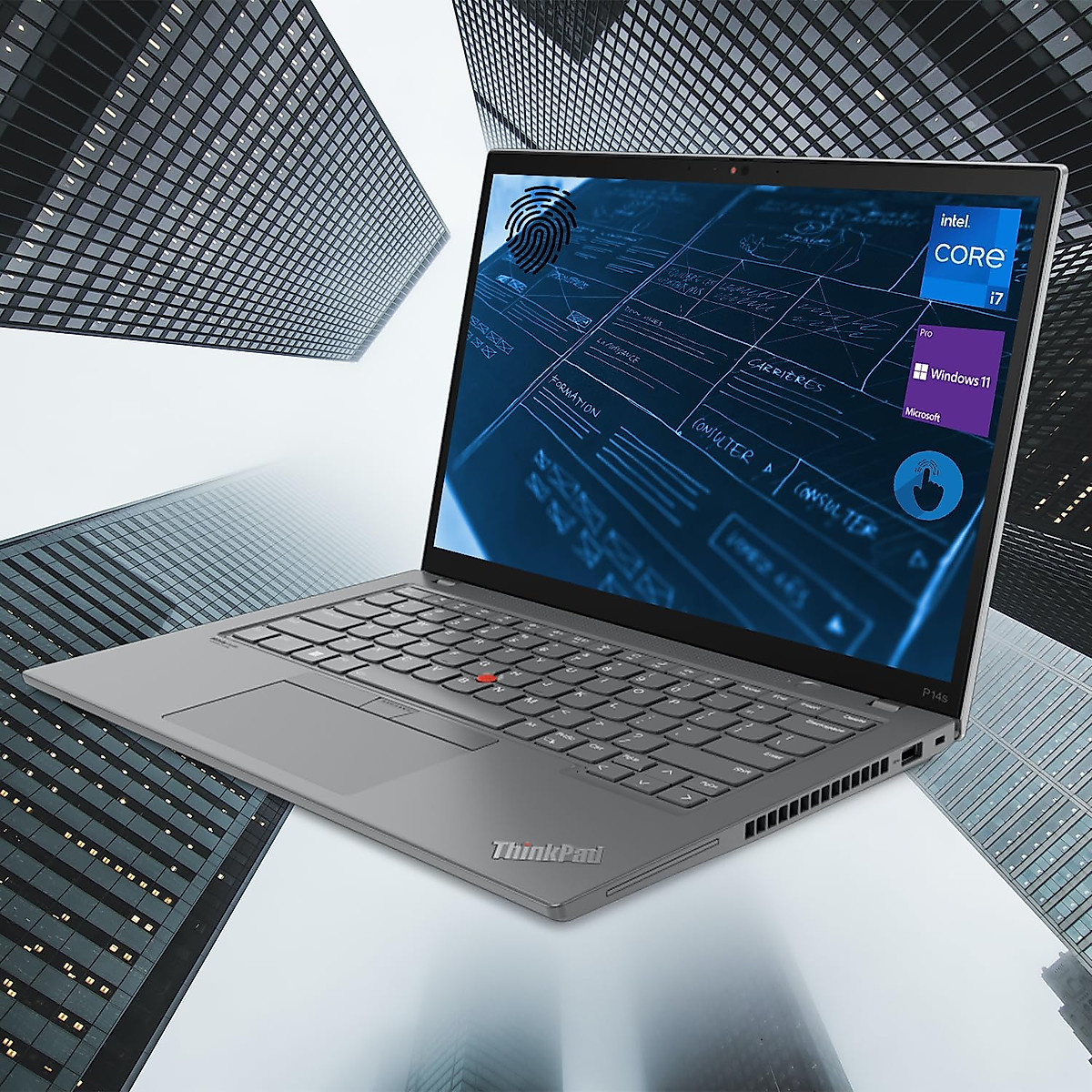 LENOVO ThinkPad P14s Gen 3 Mobile Workstation, 14" FHD+ Touchscreen, Intel i7-1260P, 32GB RAM, 1TB SSD, IR Camera, HDMI, Backlit Keyboard, Fingerprint Reader, Wi-Fi 6, Winodws 11 Pro