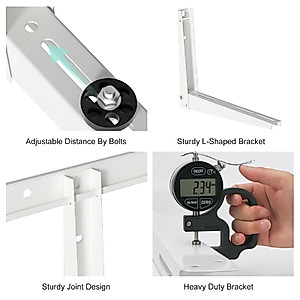 Outdoor Wall Mounting Bracket for Ductless Mini Split Air Conditioners Heat Pump Systems Support Up to 330lbs Universal 7000-18000 BTU