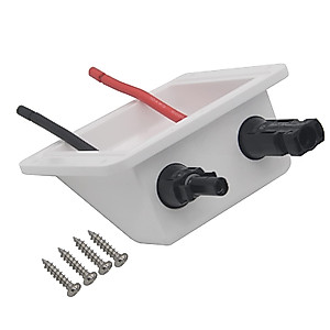 ZOOKOTO 0.33Ft 10 AWG Cable ABS UV Resistance Dual Cable Entry Housing for Solar Project on Rv, Boat,Camper,Van, Weatherproof