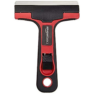 Amazon Basics 4" Glass and Tile Scraper with Soft Grip
