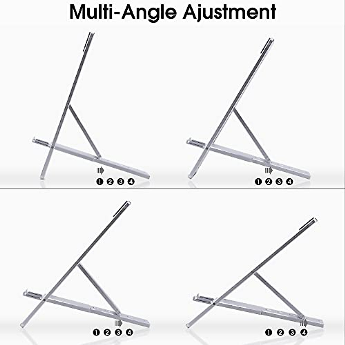 Arae Cell Phone Stand, Adjustable iPhone Stand for Desk, Aluminum Foldable Office Phone Holder Cradle Dock Compatible with iPhone 13 12 11 Pro Max Xs Xr 8 7 6 Plus, Samsung Galaxy Smartphones(4-8")