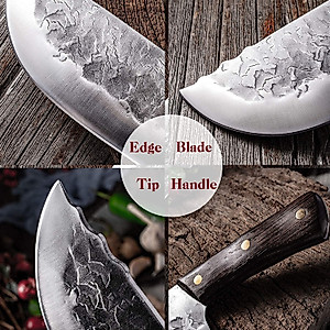 Vegetable and Meat Cleaver knife Full Tang Butcher Knife Kitchen Knife Set Chef Knife Pack