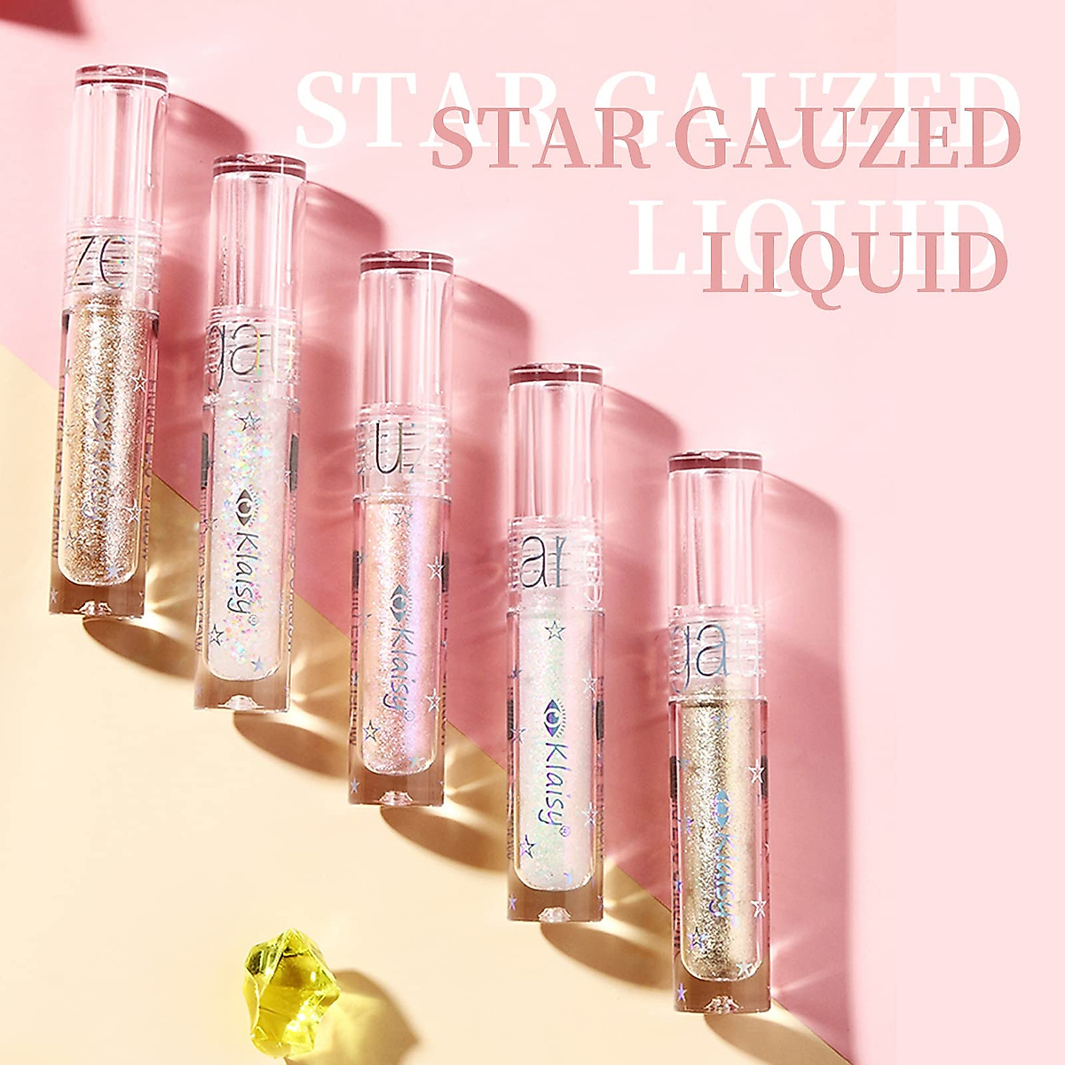 Quxunzzz Liquid Glitter Eyeshadow, Metallic Glitter Shimmer Eye Looks Waterproof Long Lasting Quick-Drying Sparkling Eye Shadow Makeup Liquid Glitter eyeliner #227