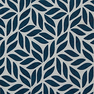 DII Fridge Liner Collection Non-Adhesive, Cut to Fit, 12x24, Nautical Blue Abstract Leaf, 6 Piece