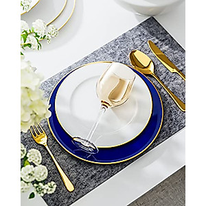 OMITA Colored Crystal Wine Glasses with Stem, Set of 4, Hand-Blown 15.72 oz - Italian Style for Red & White Wine - Elegant Drinkware for Parties & Gifts